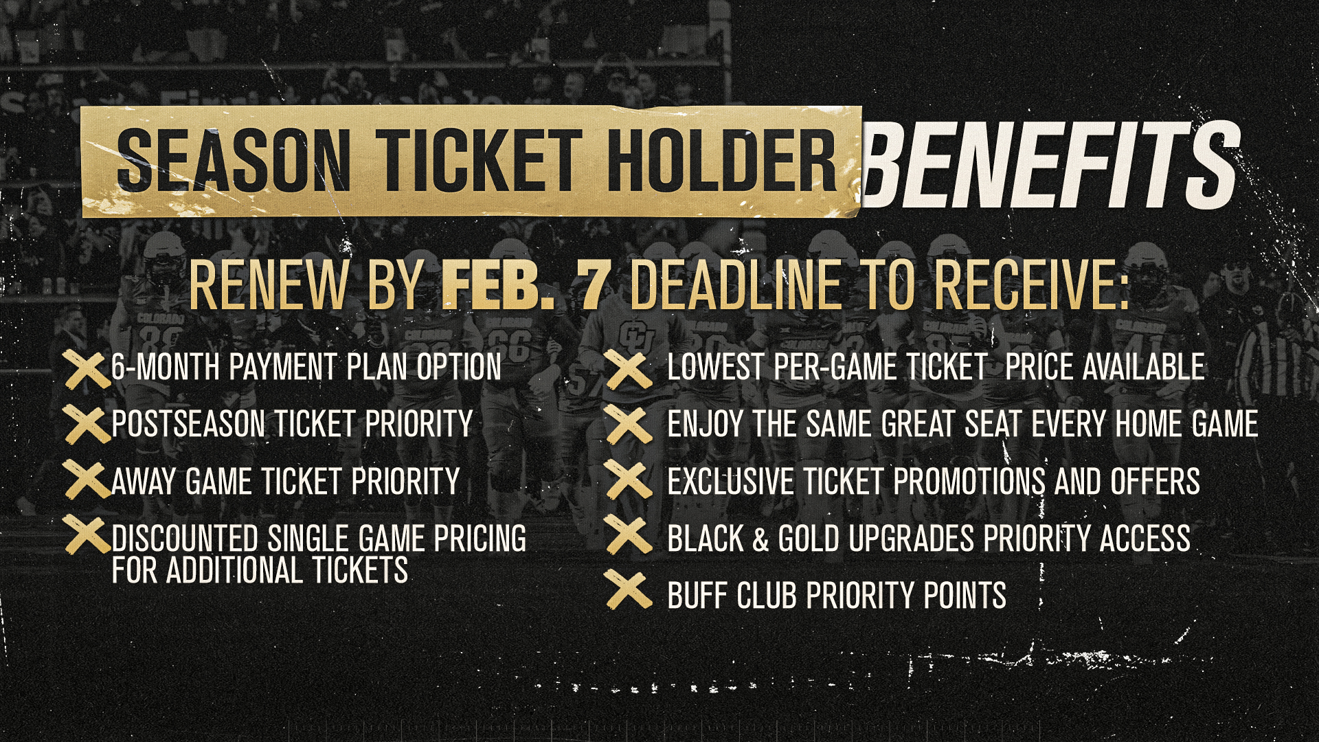 2025 Football Season Ticket Renewals